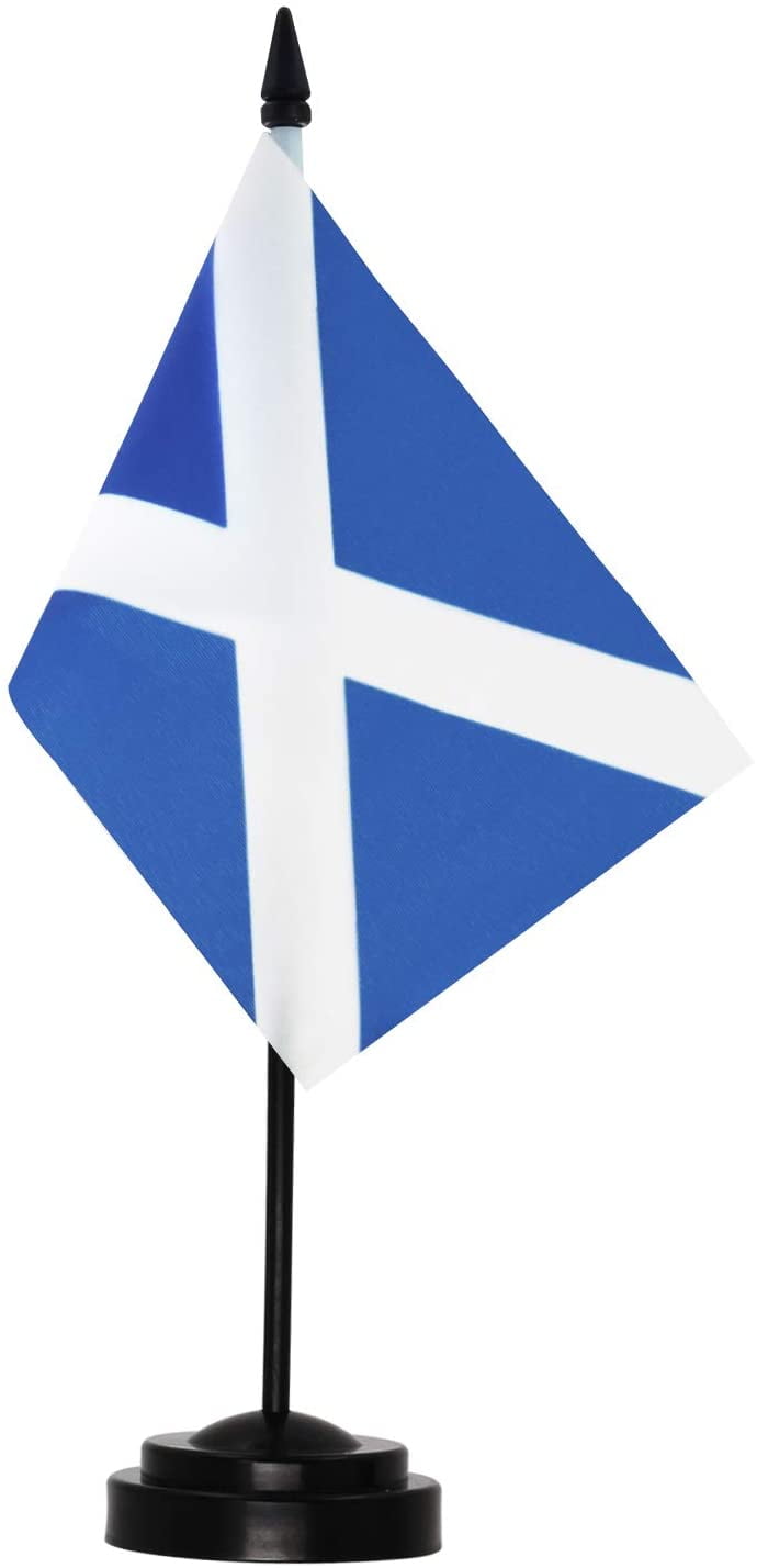 BFCITY Scotland Deluxe Desk Flag Set 6 x 4 Inch Miniature French ...