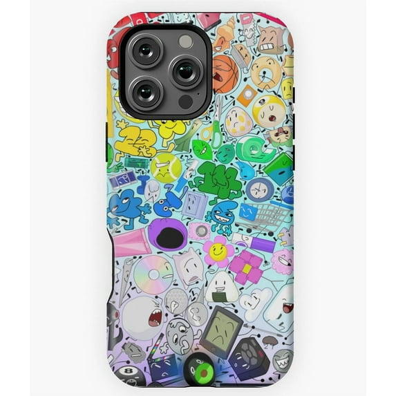 BFDI All Characters Group Design Phone Case for iPhone 16 15 14 13 12 ...