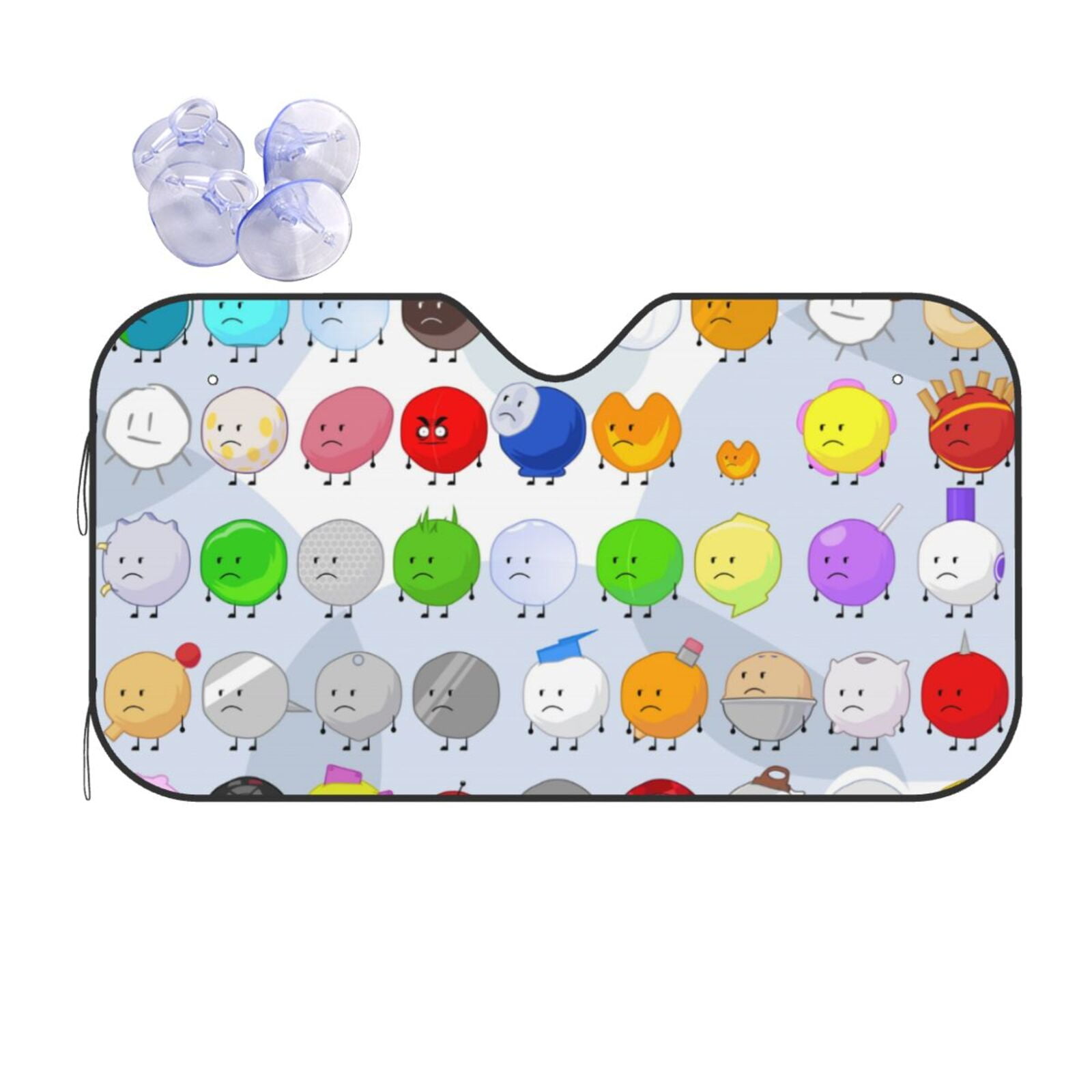 BFDI Battle For Dream Island Car Windshield Sun Shade Accessories ...