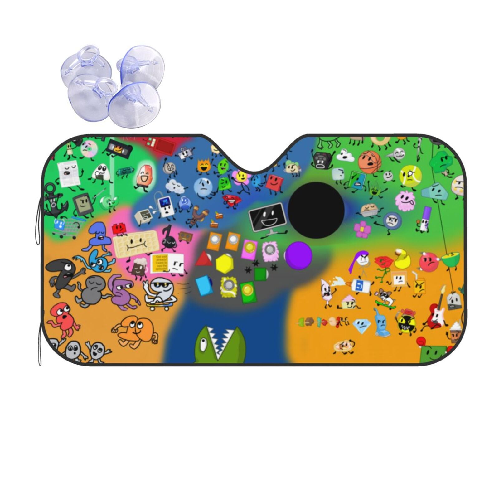 BFDI Battle For Dream Island Car Windshield Sun Shade Accessories ...