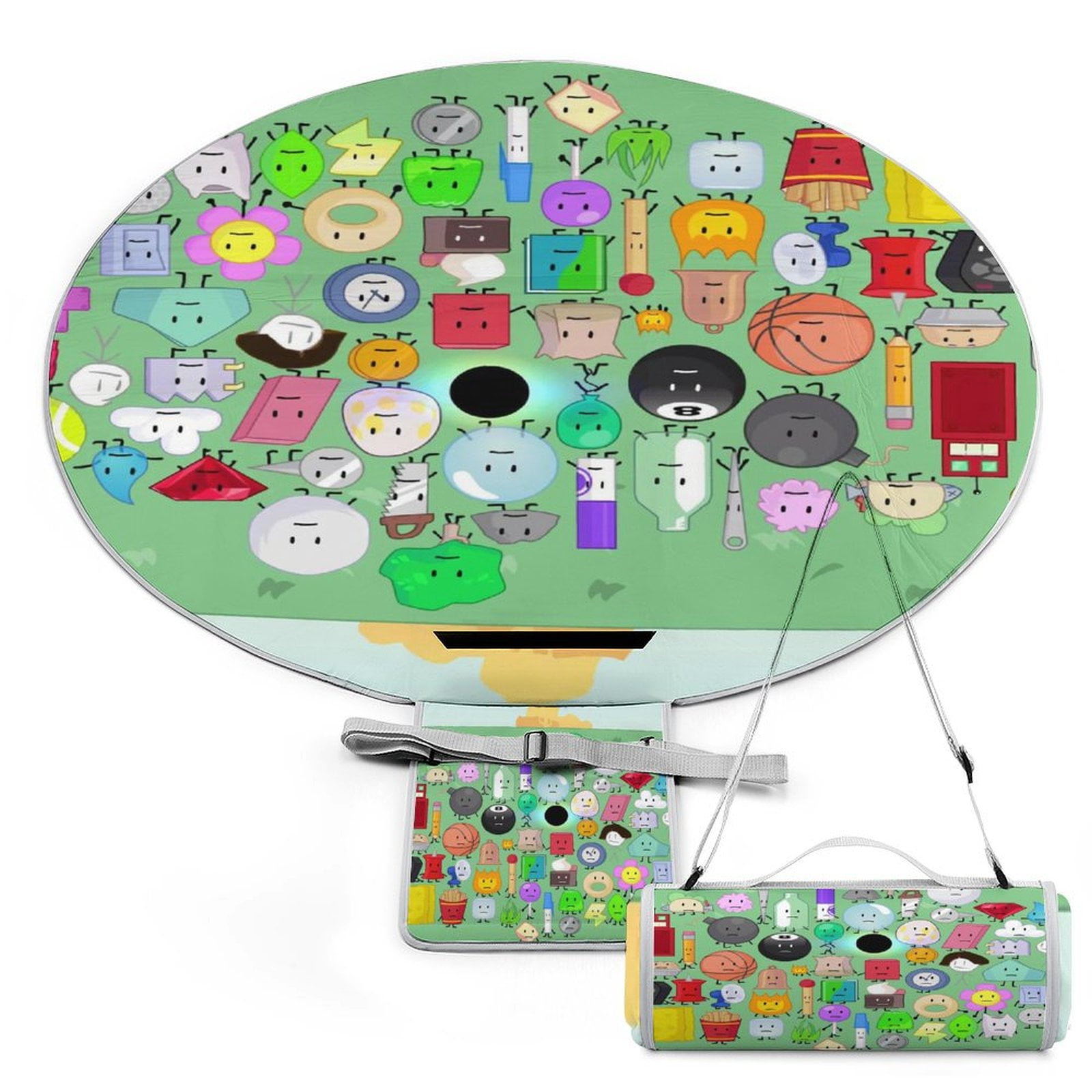 BFDI Battle For Dream Island Cartoon Round Picnic Mat Summer Beach ...