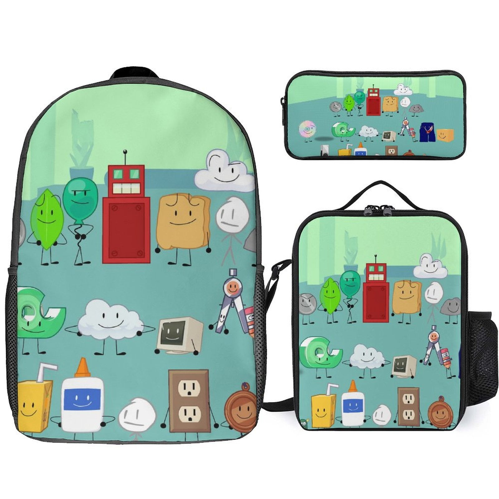 BFDI Battle For Dream Island Game Schoolbag With Lunch Bag Pencil Case ...
