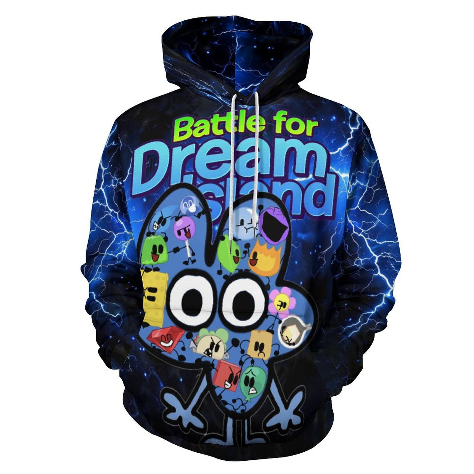 BFDI Battle Dream Island Novelty Hoodies Teen Adult 3D Print Pullover ...