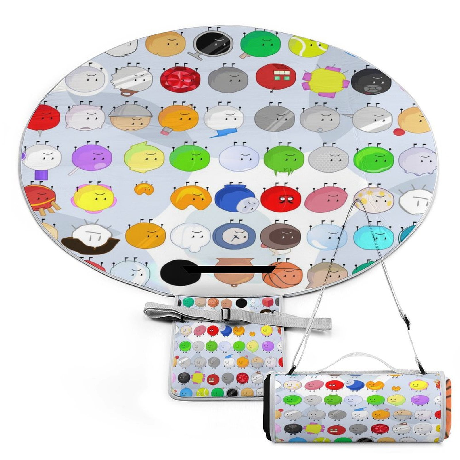 BFDI Battle For Dream Island Round Picnic Mat Summer Beach Blanket ...