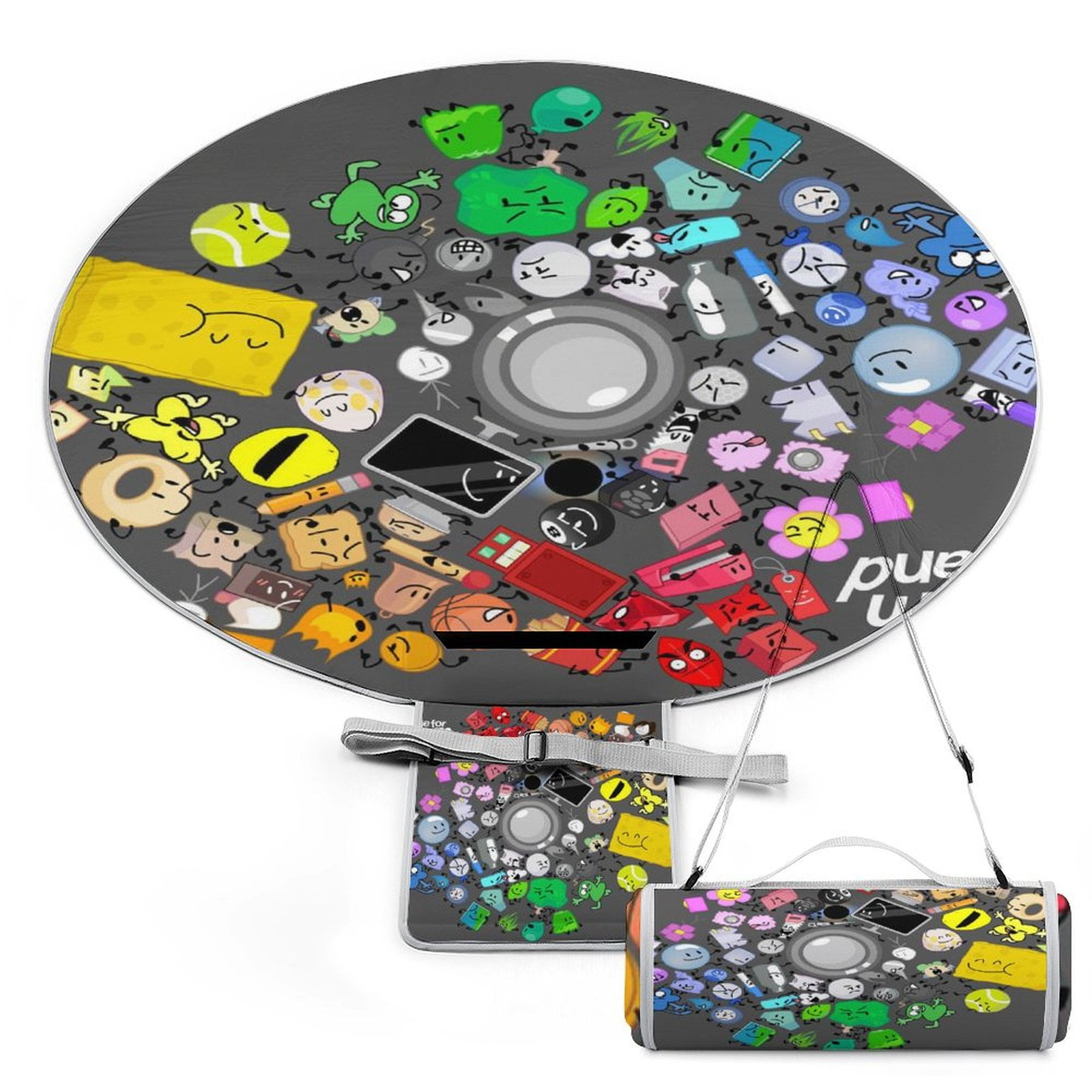 BFDI Battle For Dream Island Round Picnic Mat Summer Beach Blanket ...