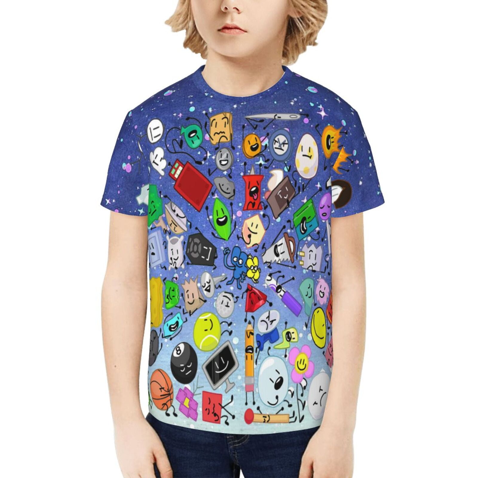BFDI Battle Dream Island Teenage T-shirt Graphic Short Sleeve Shirts ...