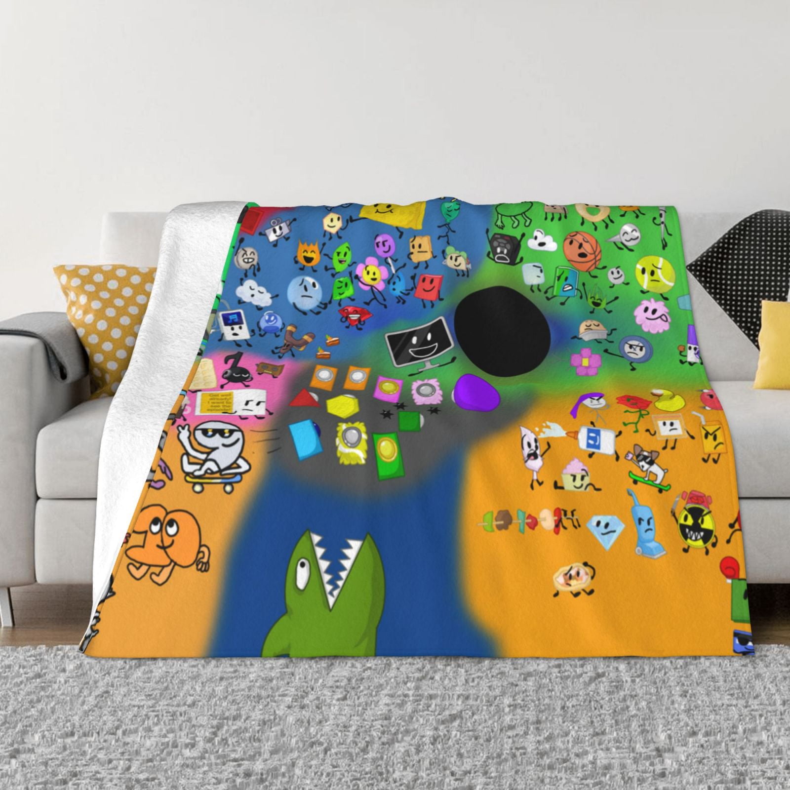 BFDI Battle For Dream Island Blanket Cozy Ultra-Soft Micro Flannel ...
