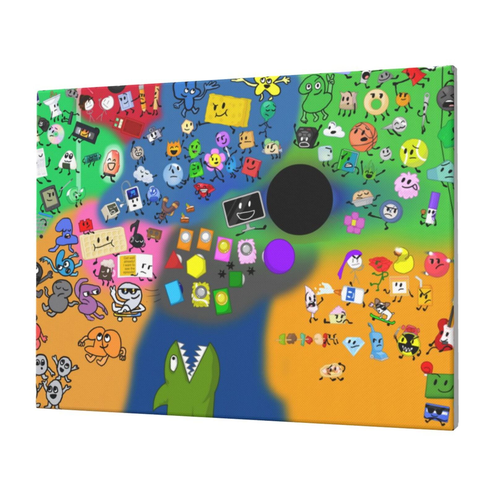 BFDI Battle For Dream Island Canvas Decorative Picture Frame Wall ...
