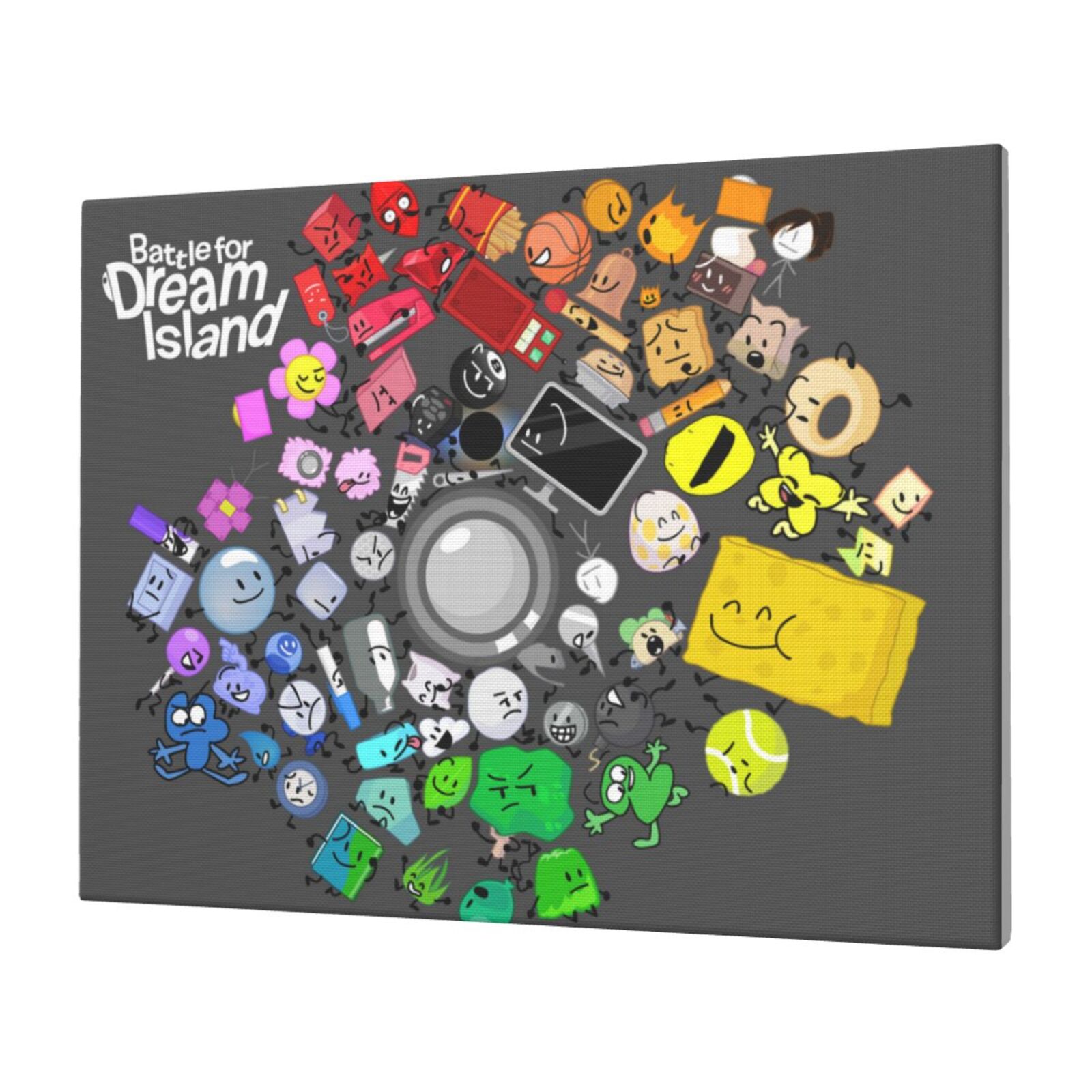 BFDI Battle For Dream Island Canvas Decorative Picture Frame Wall ...