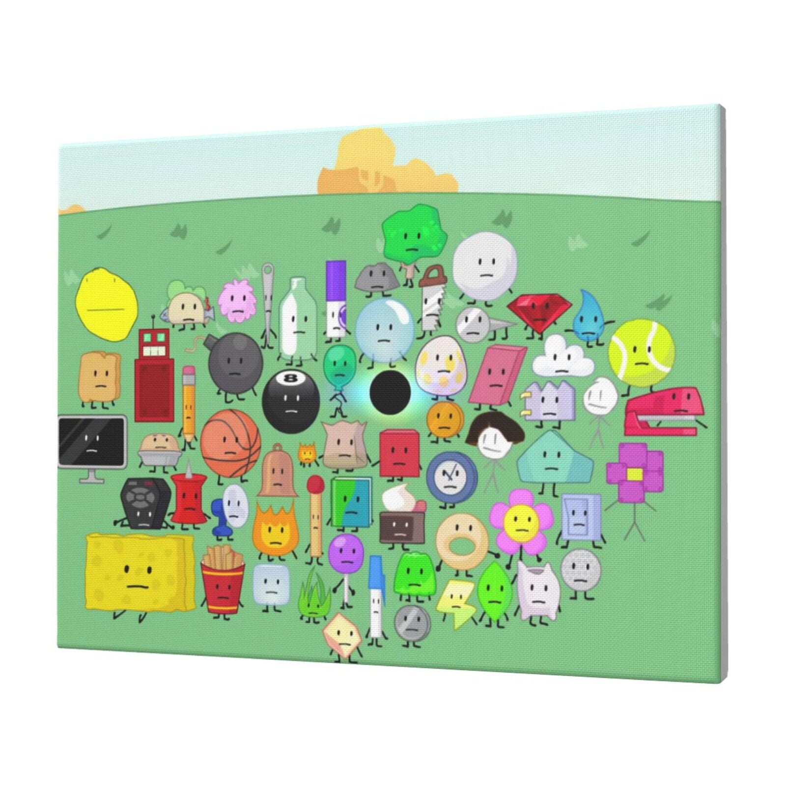 BFDI Battle For Dream Island Cartoon Canvas Decorative Picture Frame ...