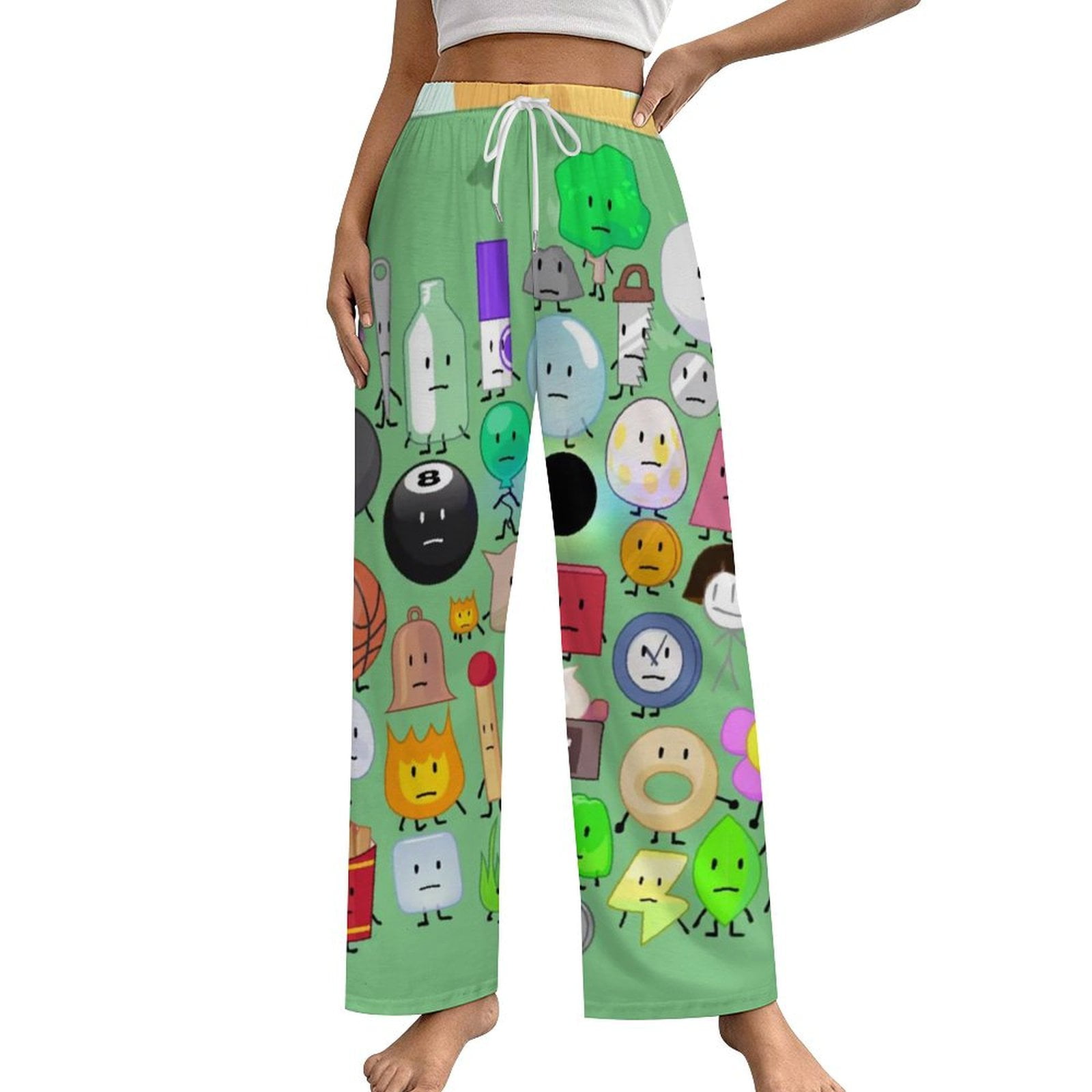 BFDI Battle For Dream Island Cartoon Home Pajama Pants For Womens ...