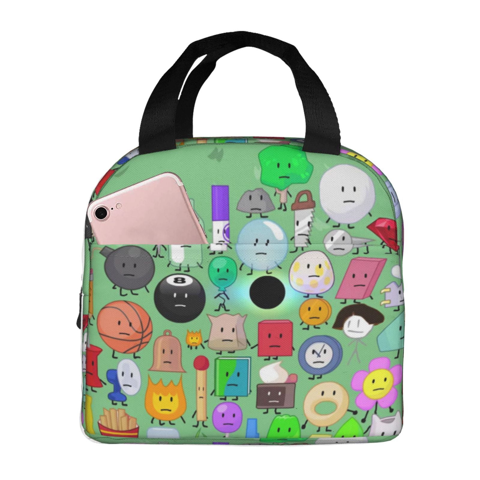 BFDI Battle For Dream Island Cartoon Insulated Lunch Bag Portable ...