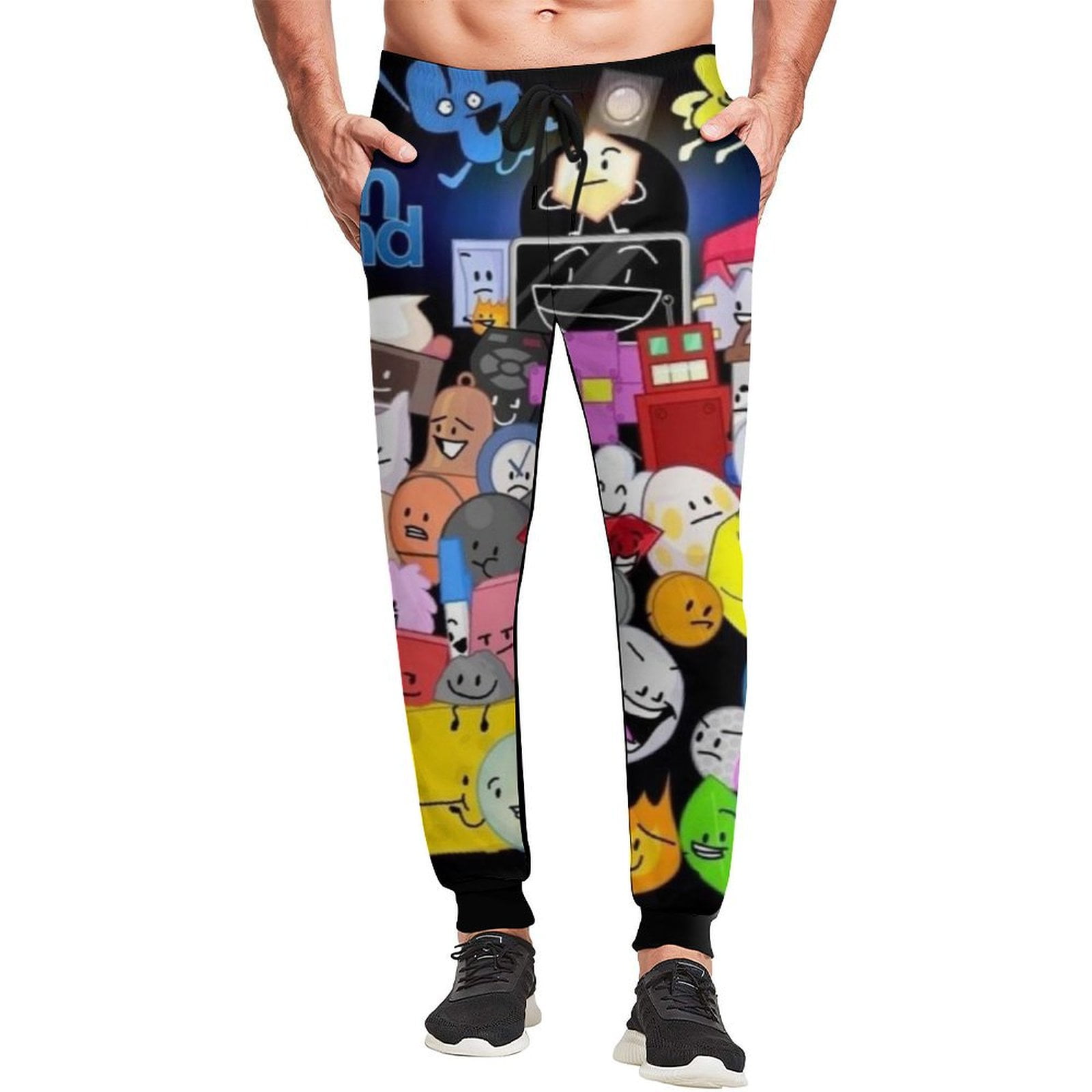 BFDI Battle For Dream Island Cartoon Mens Sweatpants Joggers Pants ...