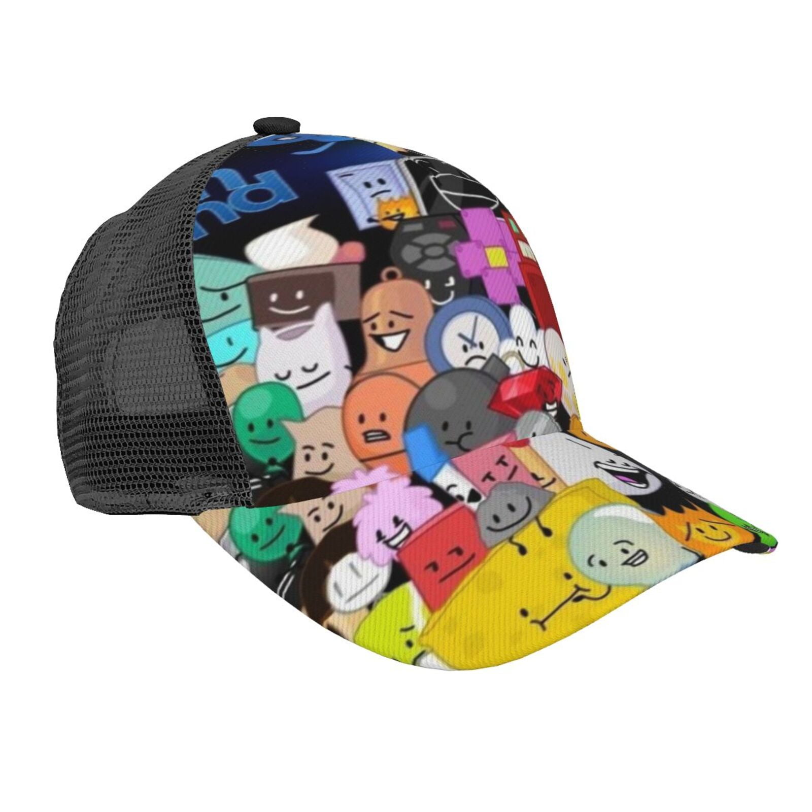 BFDI Battle For Dream Island Cartoon Mesh Baseball Cap Unisex Casual ...