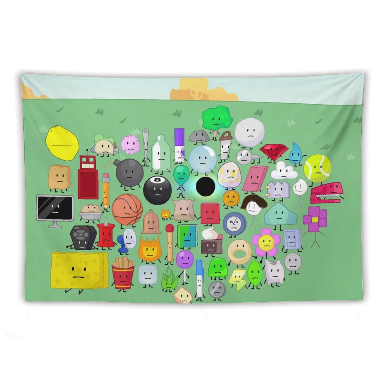 BFDI Battle For Dream Island Cartoon Tapestry Luxury Wall Hanging ...