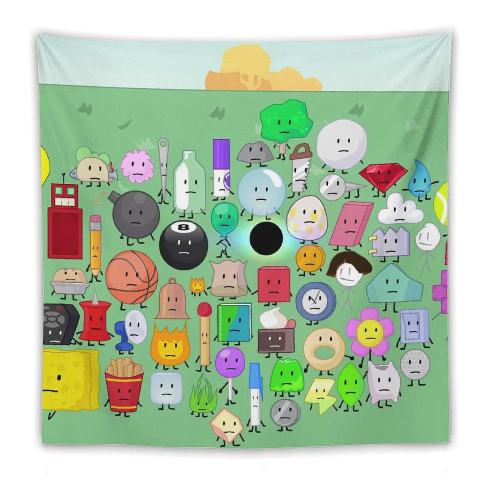 BFDI Battle For Dream Island Cartoon Tapestry Luxury Wall Hanging ...