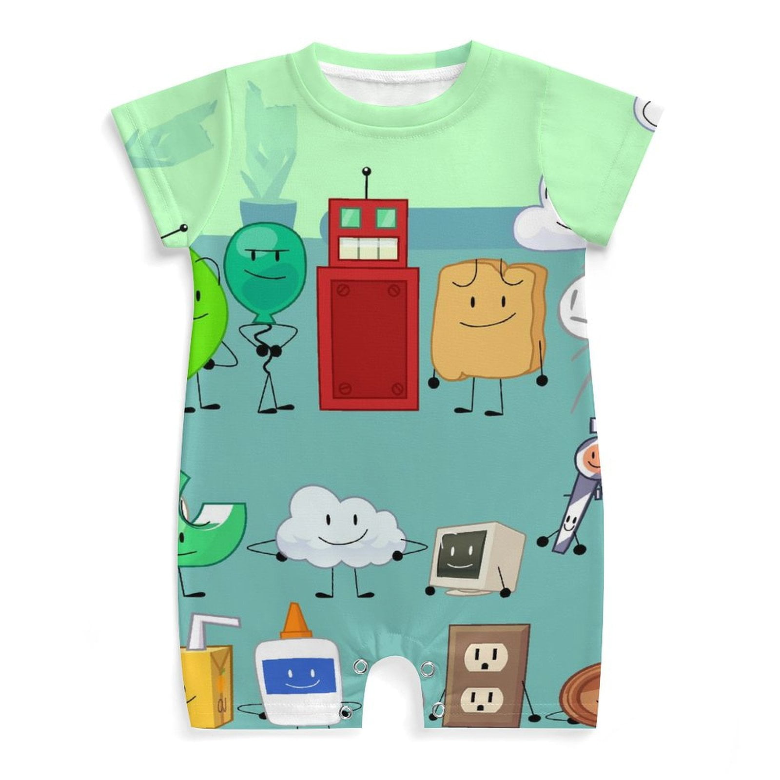 BFDI Battle For Dream Island Game Baby Romper Jumpsuit Summer Short ...