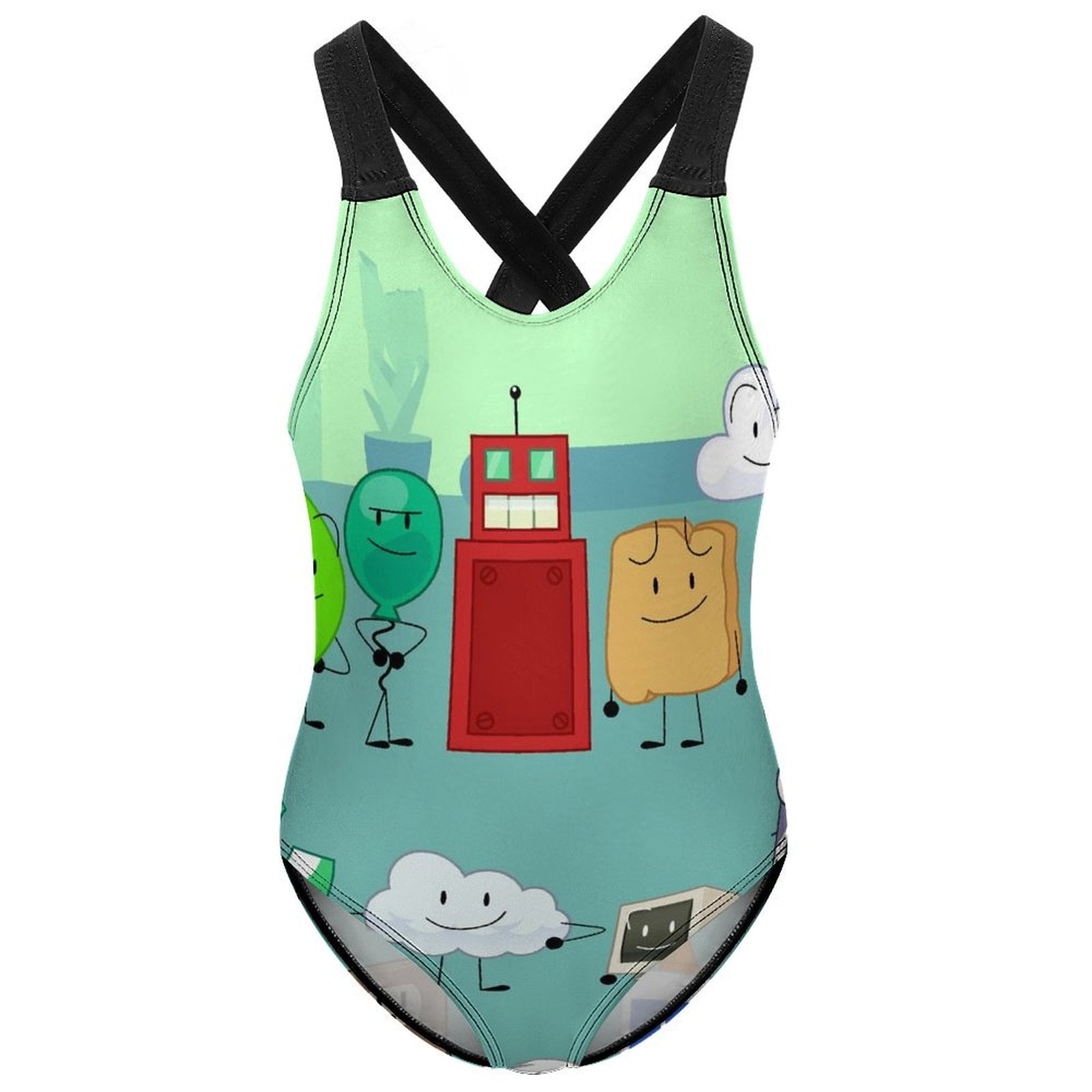 BFDI Battle For Dream Island Game Children's One-piece Swimsuit Summer ...