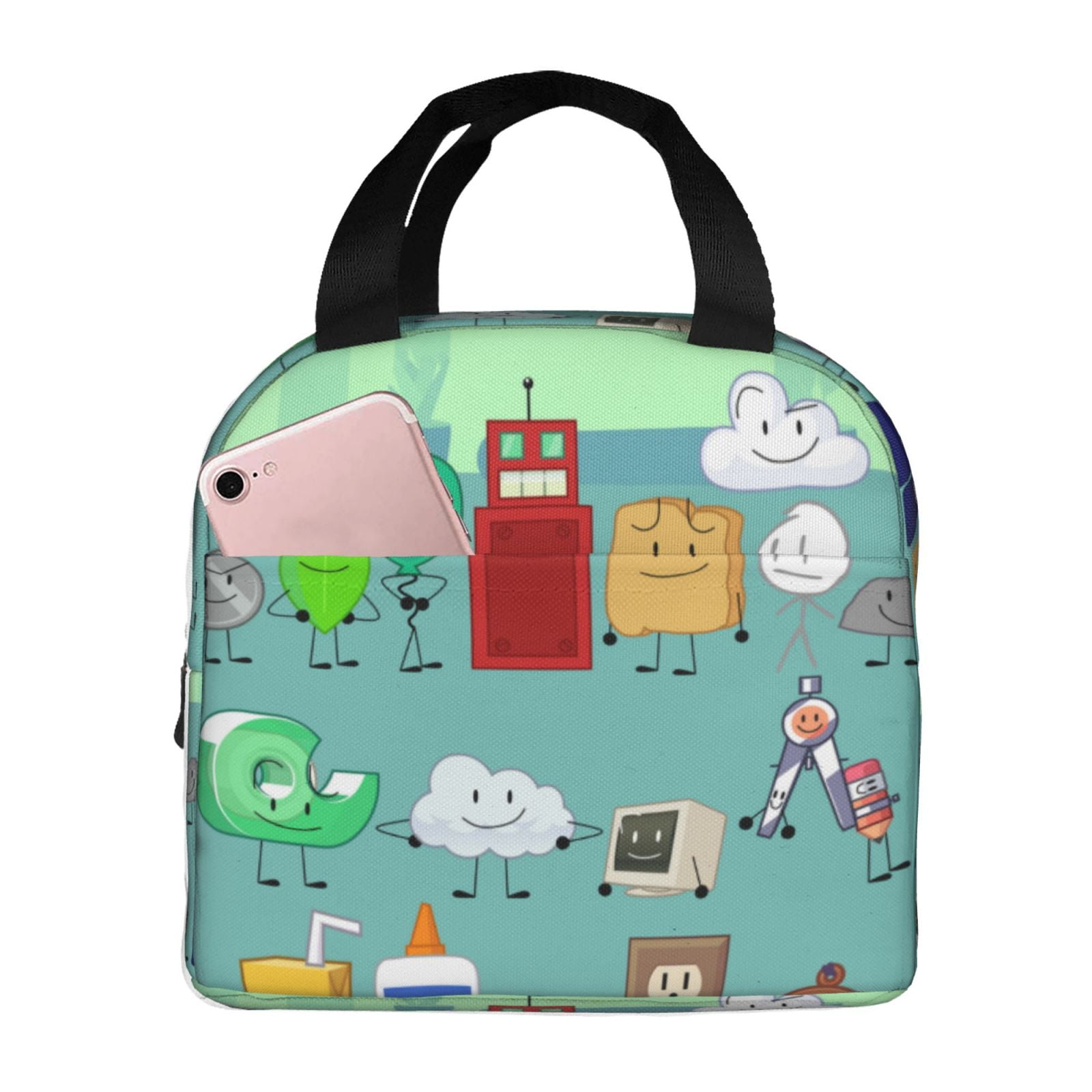 BFDI Battle For Dream Island Game Insulated Lunch Bag Portable Lunchbag ...