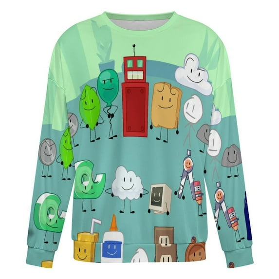 BFDI Battle For Dream Island Game Unisex Pullover Hoodie Fashion Round ...