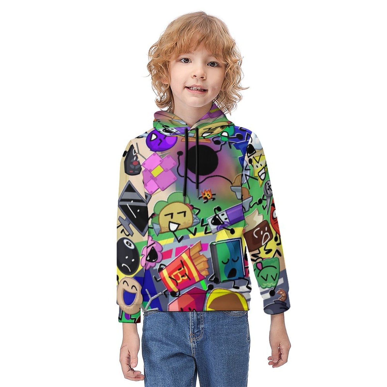 BFDI Battle For Dream Island Kids Hoodie With Kangaroo Pocket ...