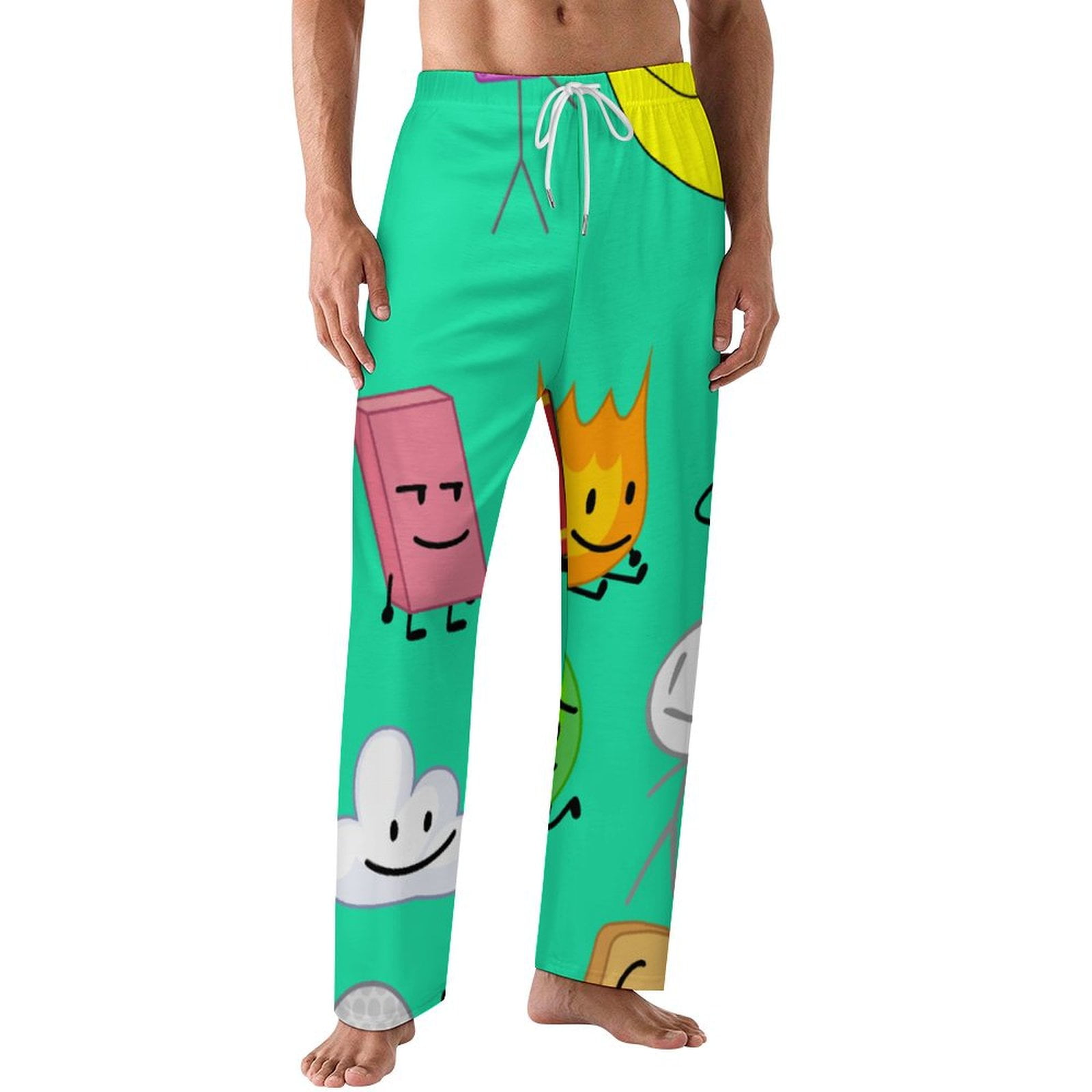 BFDI Battle For Dream Island Mens Pajama Pants Cozy Soft Lounge Sleep ...