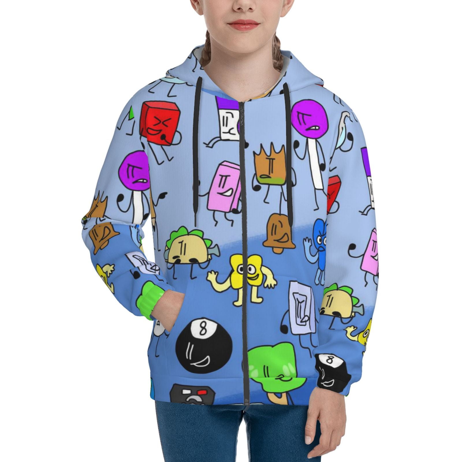 BFDI Battle For Dream Island Novelty 3d Printed Pullover Hooded Long ...