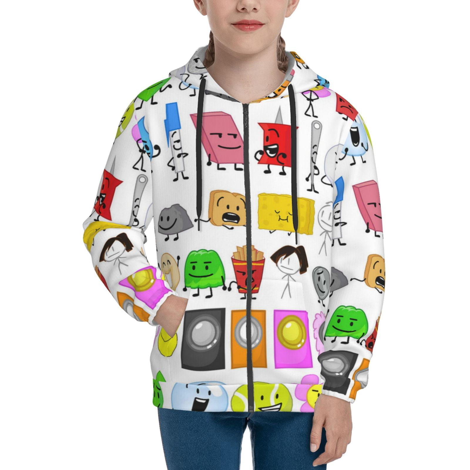 BFDI Battle For Dream Island Novelty 3d Printed Pullover Hooded Long ...