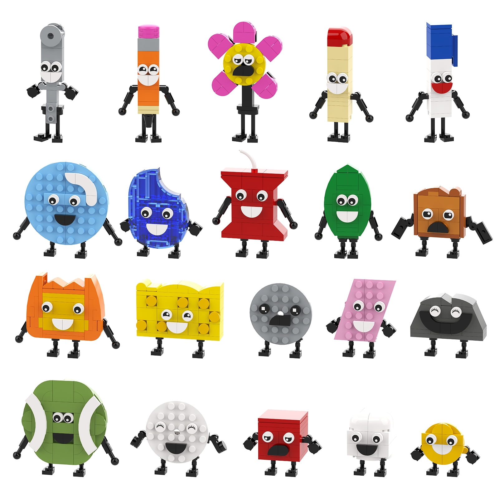 BFDI Building Sets Compatible with Lego, 20 in 1 Cartoon Characters ...