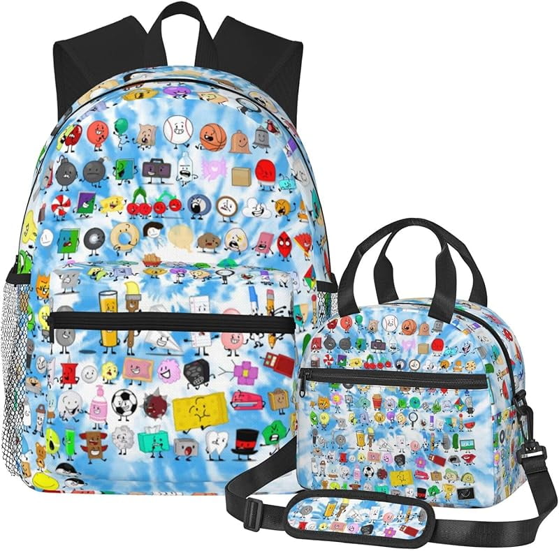 BFDI Casual Travel Daypacks Backpack With Lunch Box Sets Adjustable ...