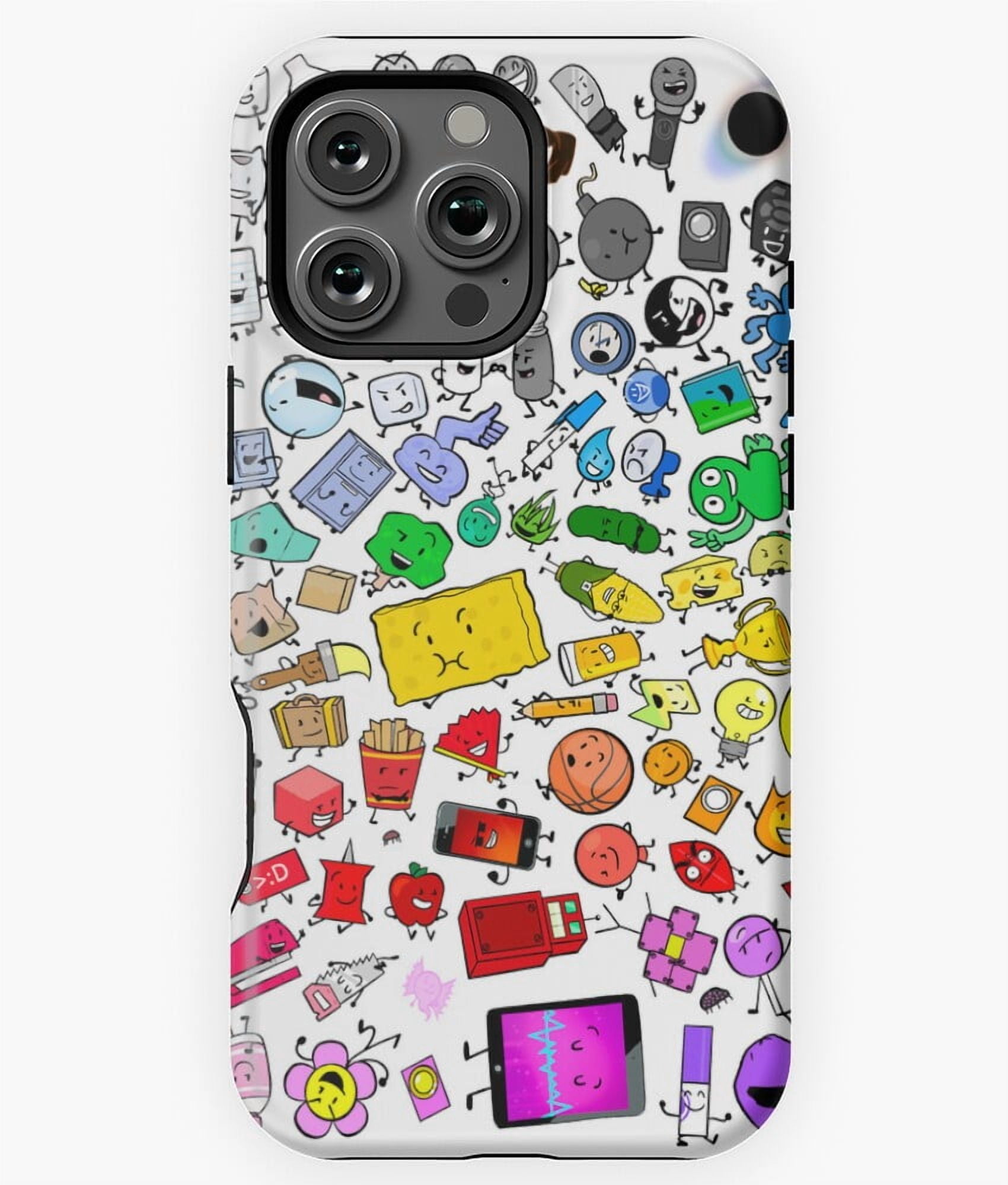 BFDI Inanimate Insanity Transparent Phone Case for iPhone 16 15 14 13 ...