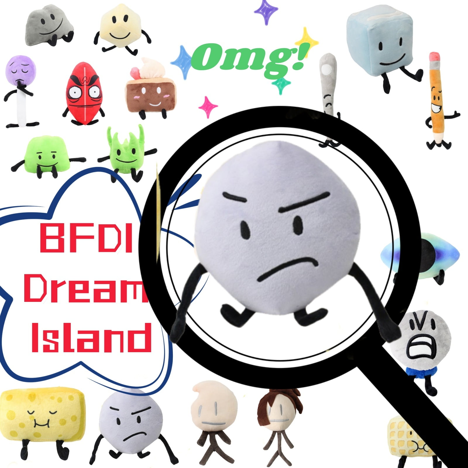 BFDI Plushies, BFDI Plush, BFDI Dream Island Plushies Toy Anime Plush ...