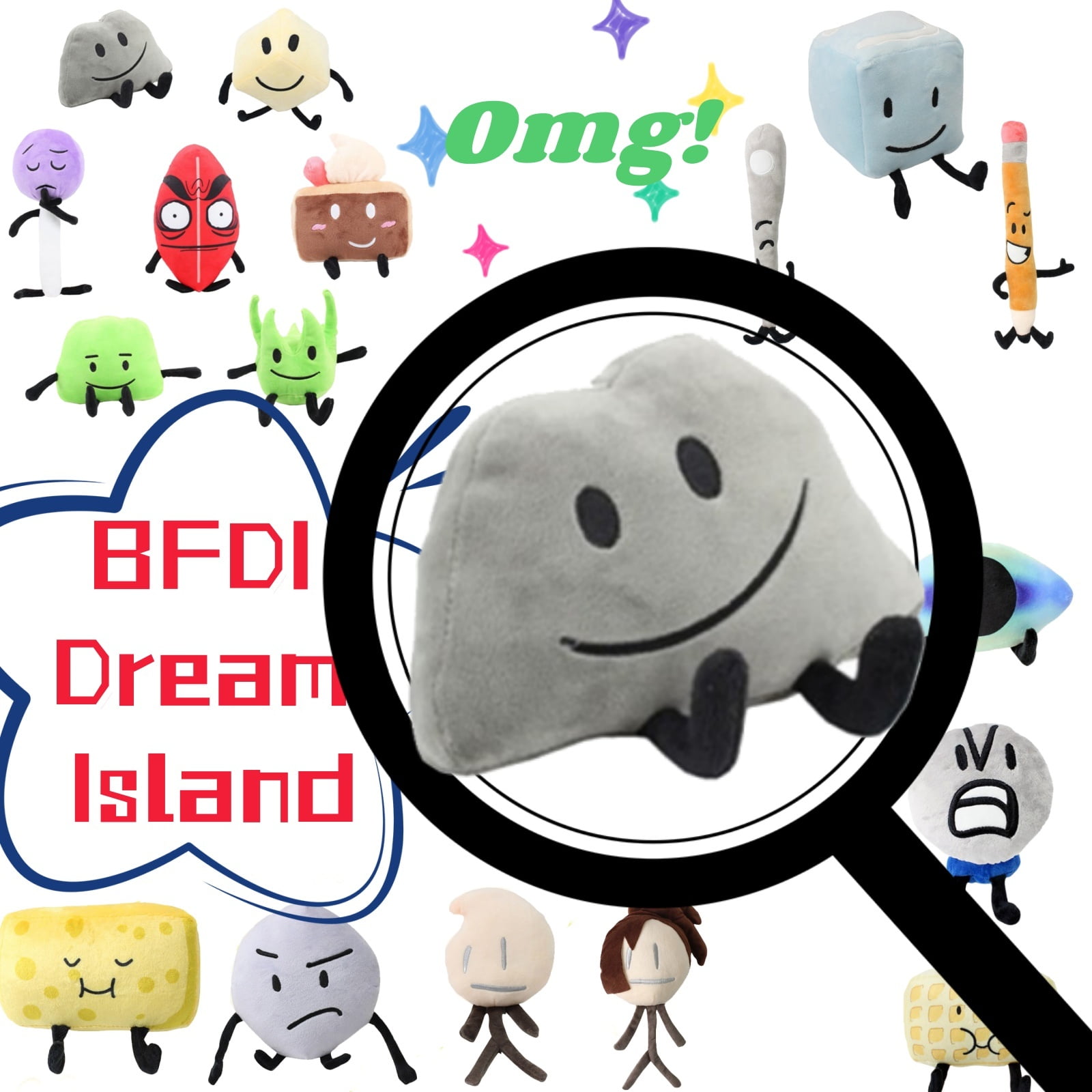 BFDI Plushies, BFDI Plush, BFDI Dream Island Plushies Toy Anime Plush ...