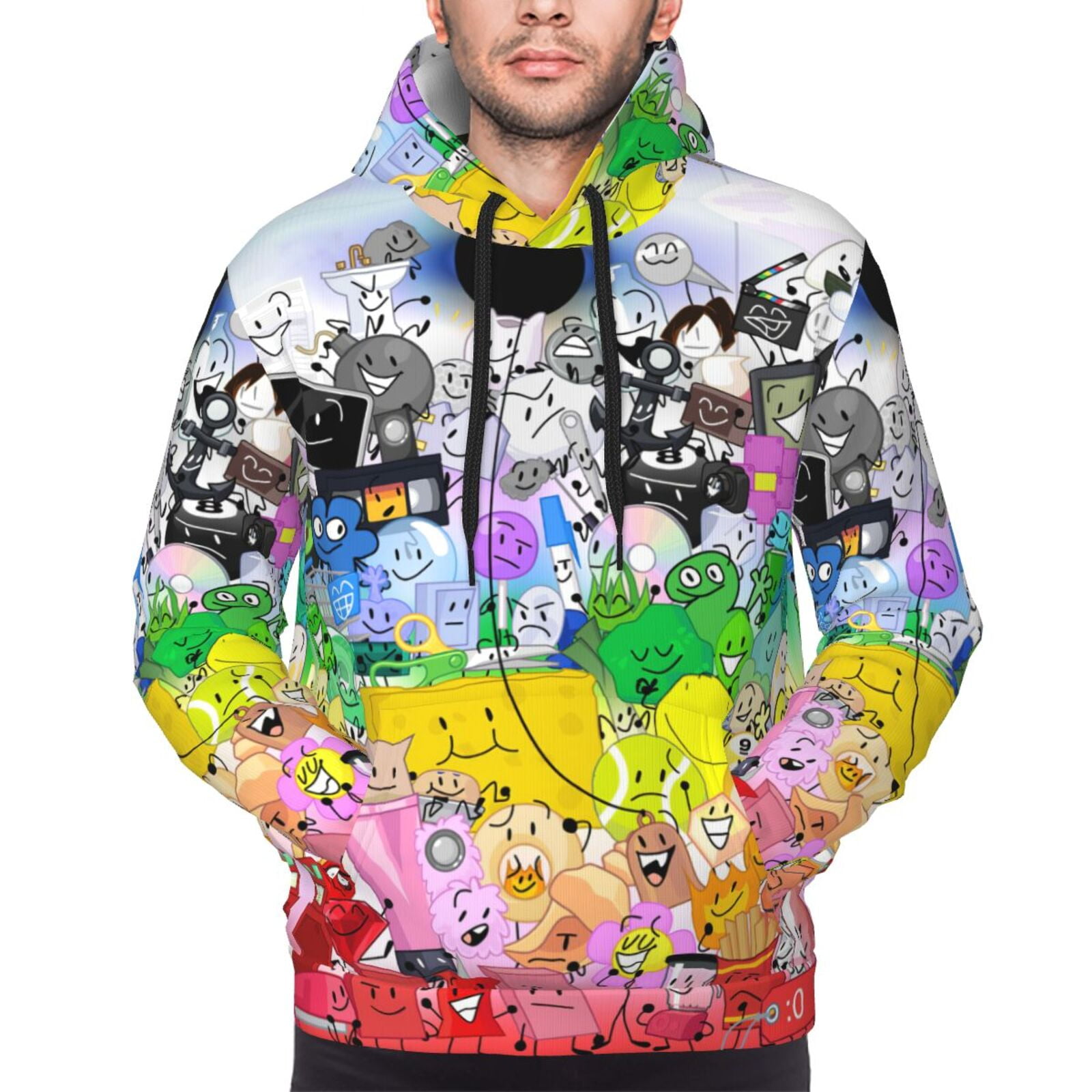 BFDI Pullover Hoodie for Men, Casual Athletic Sweatshirt, Everyday Wear ...