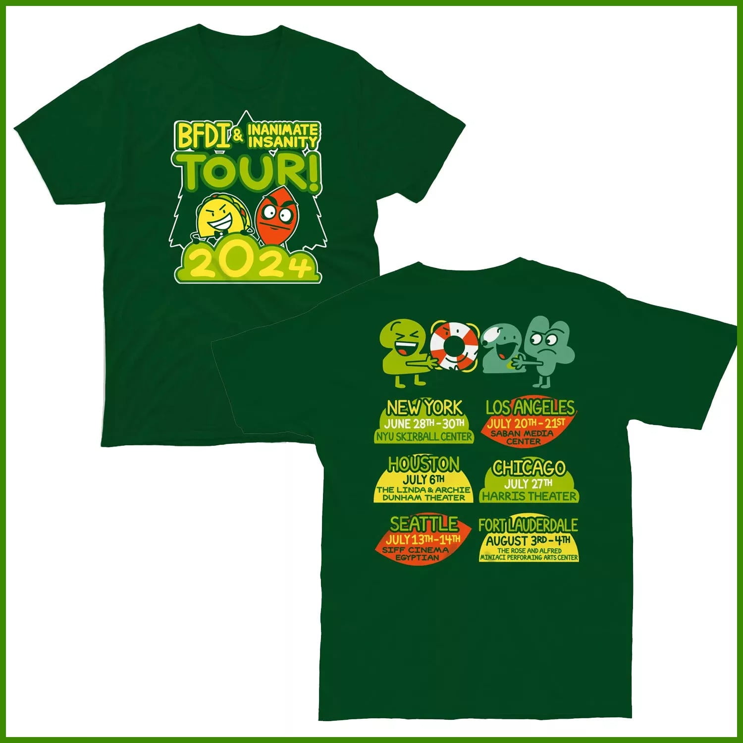 BFDI x Inanimate Insanity 2024 Tour T-Shirt - Walmart.com BFDI x Inanimate Insanity 2024 Tour T-Shirt - Walmart.com