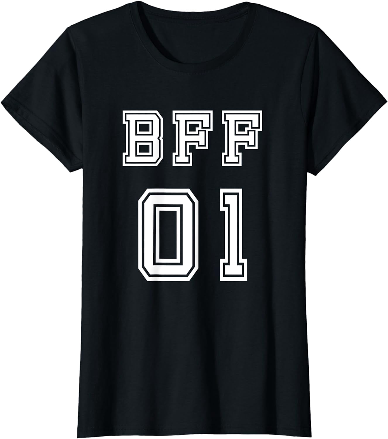 BFF 01 T-Shirt for Bestie Sisters Shirt Girls Friendship Tee - Walmart.com