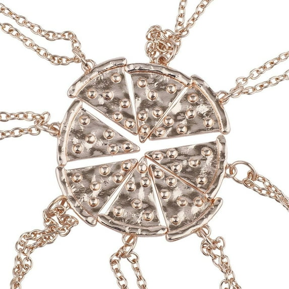 BFF Best Friends Forever Pizza Pie Slice Necklace Set (8PC)[a491 ...
