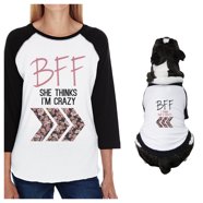 BFF Floral Crazy Best Friend Matching Baseball Jerseys Sister Gifts ...