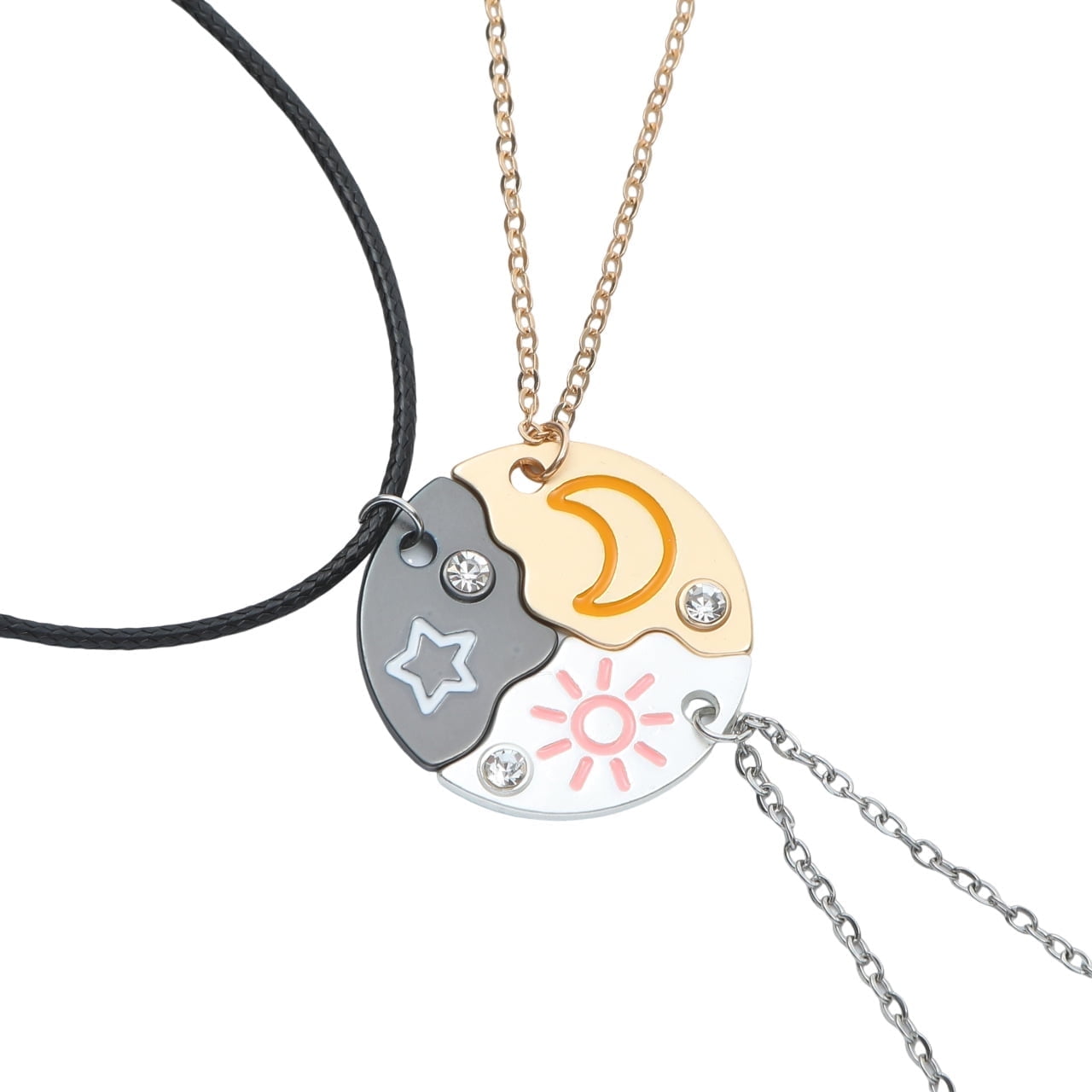 BFF Necklace for 3 Best Friend Necklaces,Star Moon and Sun 3 Piece ...
