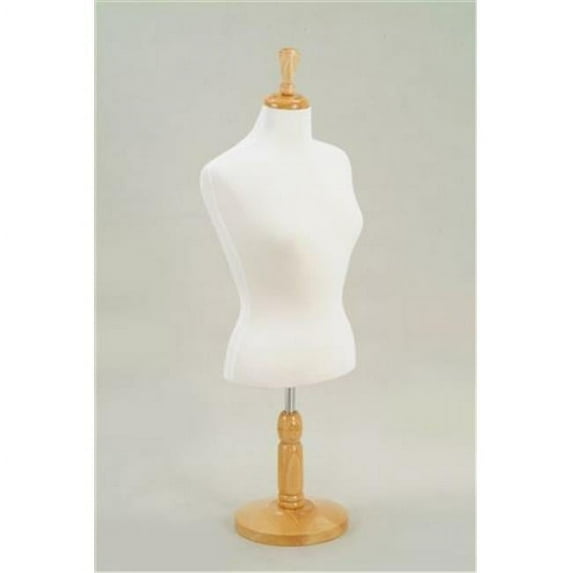 BFHF-C-W Female Jersey Wood Half Form with Maple Round Countertop Base ...