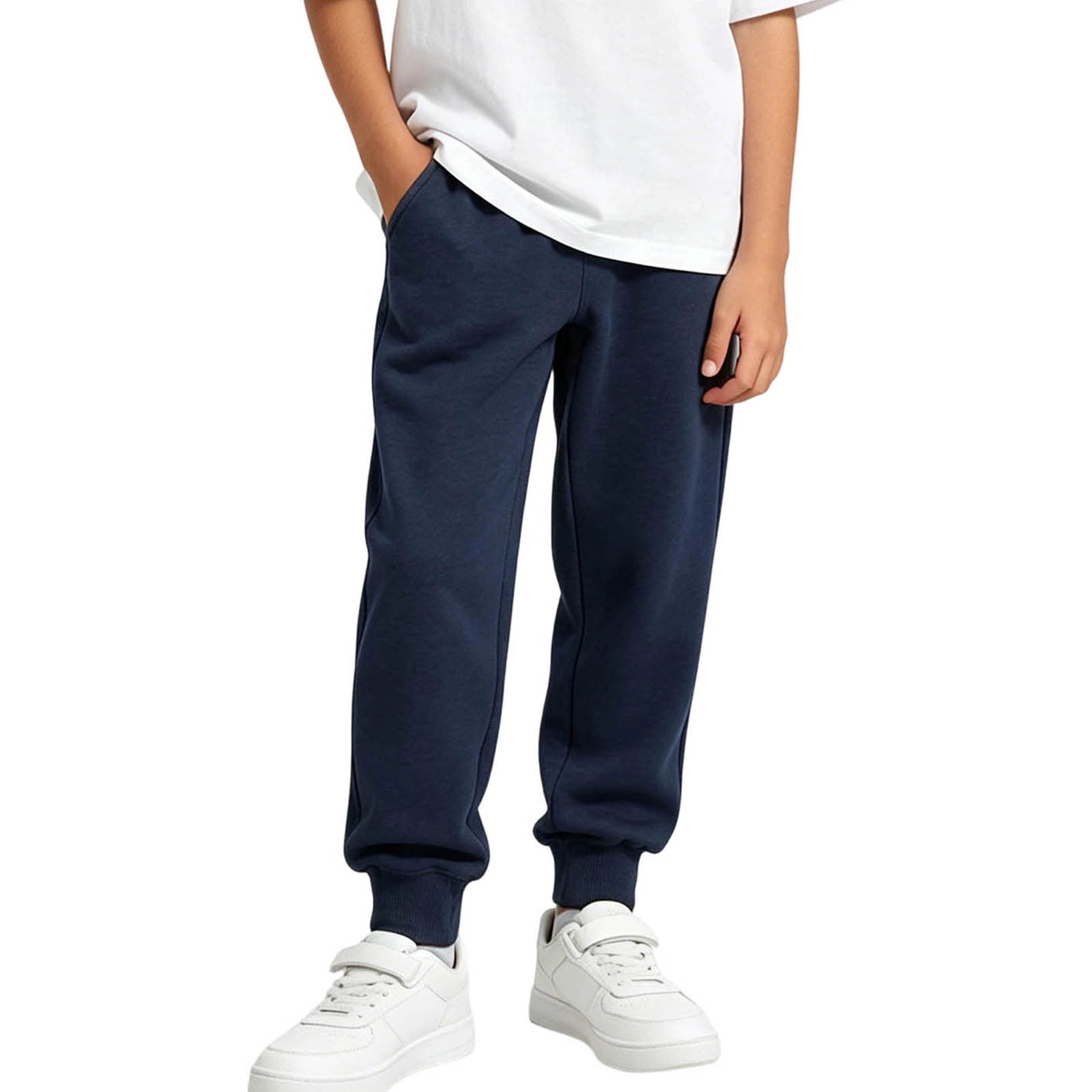 BFHHYA Boy Sweatpants Kids Elastic Waist Pull On Jogger Pants with ...