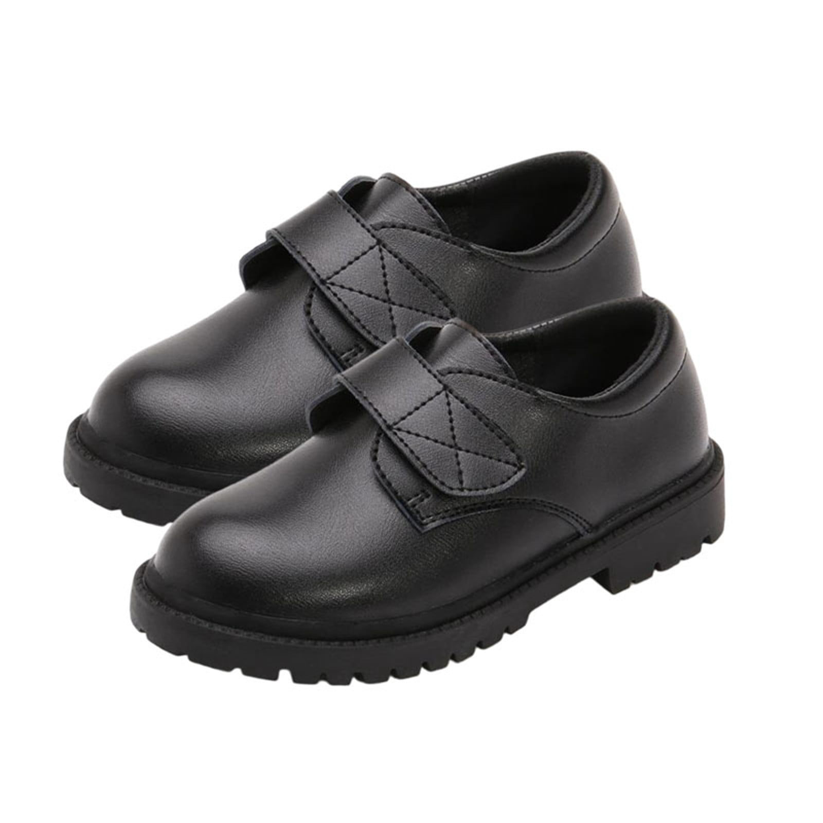 BFHHYA Boys' Uniform School Dress Shoes Leather Formal Casual Slip-On ...
