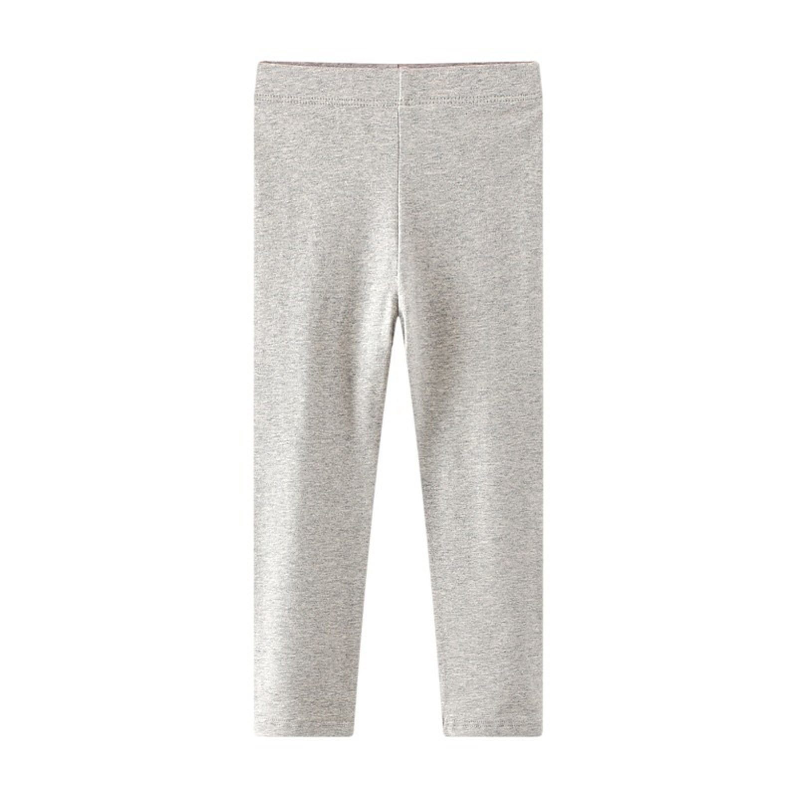 BFHHYA Girls Cotton Leggings Kids Soft Full Length Elastic Waist ...