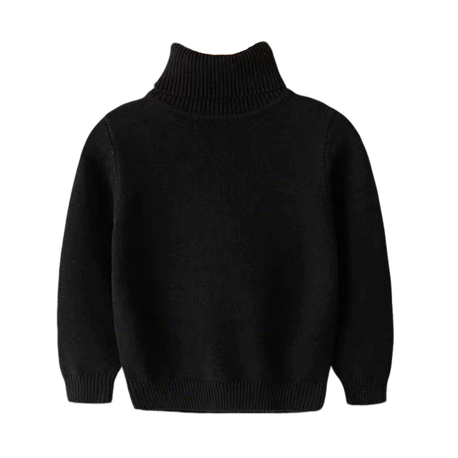 BFHHYA Kids Girls Boys Turtleneck Knit Base Layer Long Sleeve Warm ...