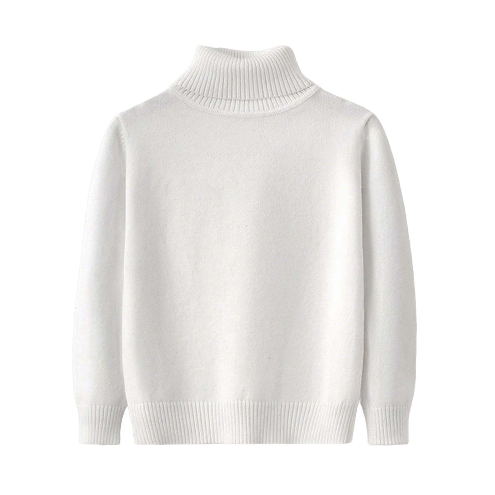 BFHHYA Kids Girls Boys Turtleneck Knit Base Layer Long Sleeve Warm ...