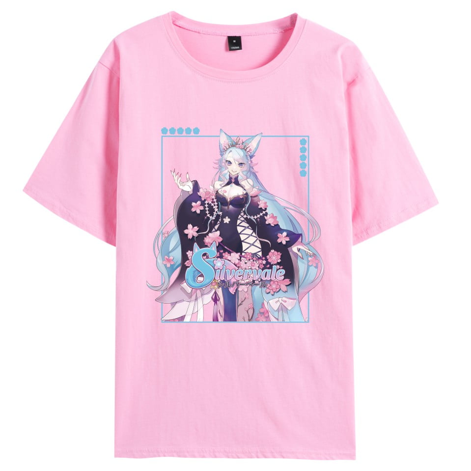 BFNXDRTTER Vtuber Silvervale Merch T-Shirt Women Men Crewneck Tee ...