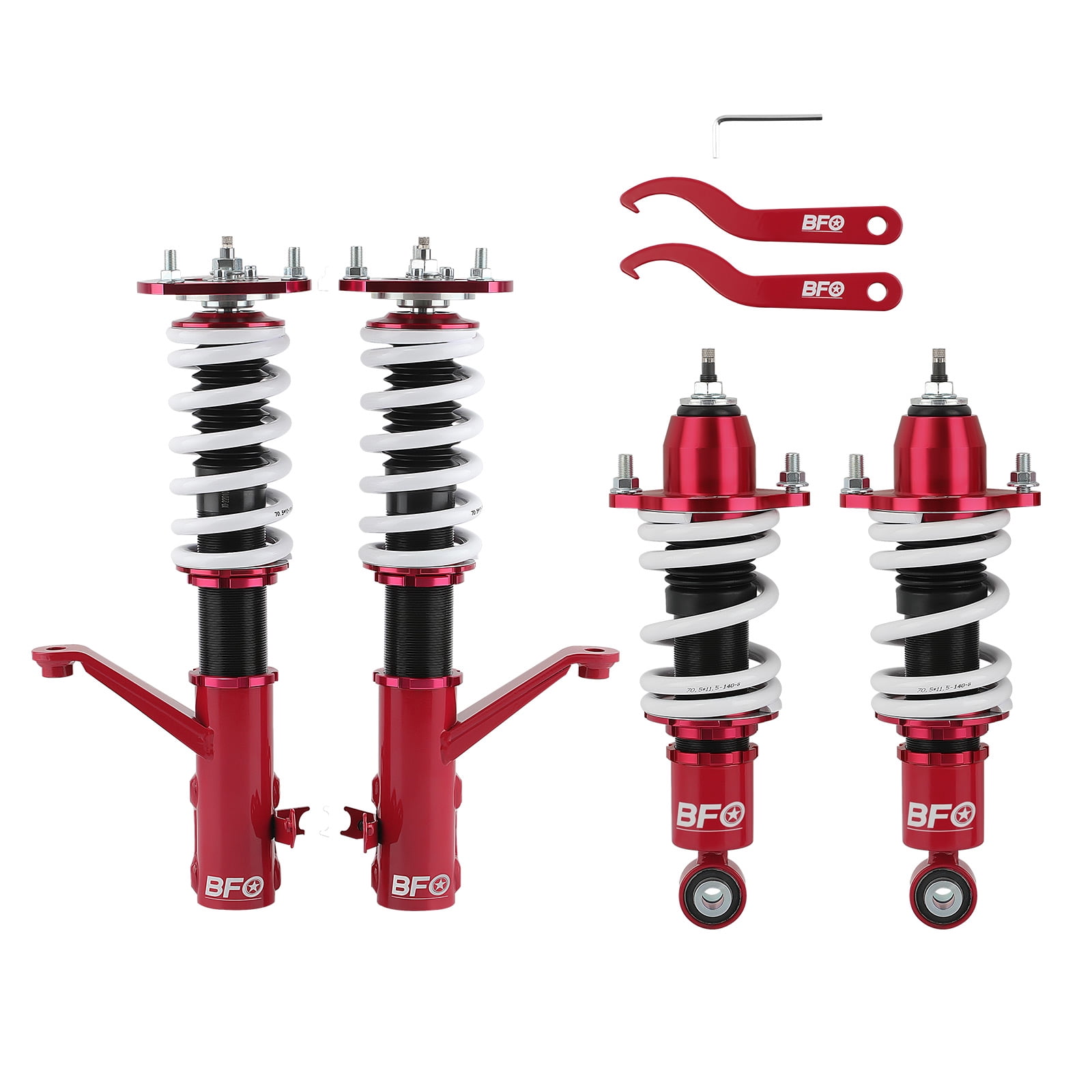 BFO Coilovers for Honda Element 2003-2011, 24 Levels Damper Adjustable ...