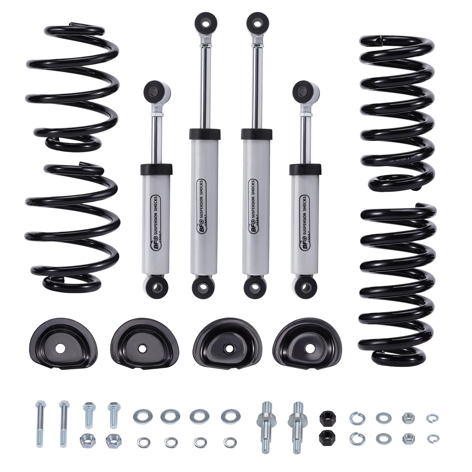 BFO Front 3" Rear 5" Drop Spring Lowering Kit w/ Shocks for Chevrolet ...