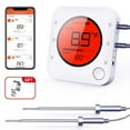 BFOUR Wireless Meat Thermometer with 2 Probes Digital Cooking ...