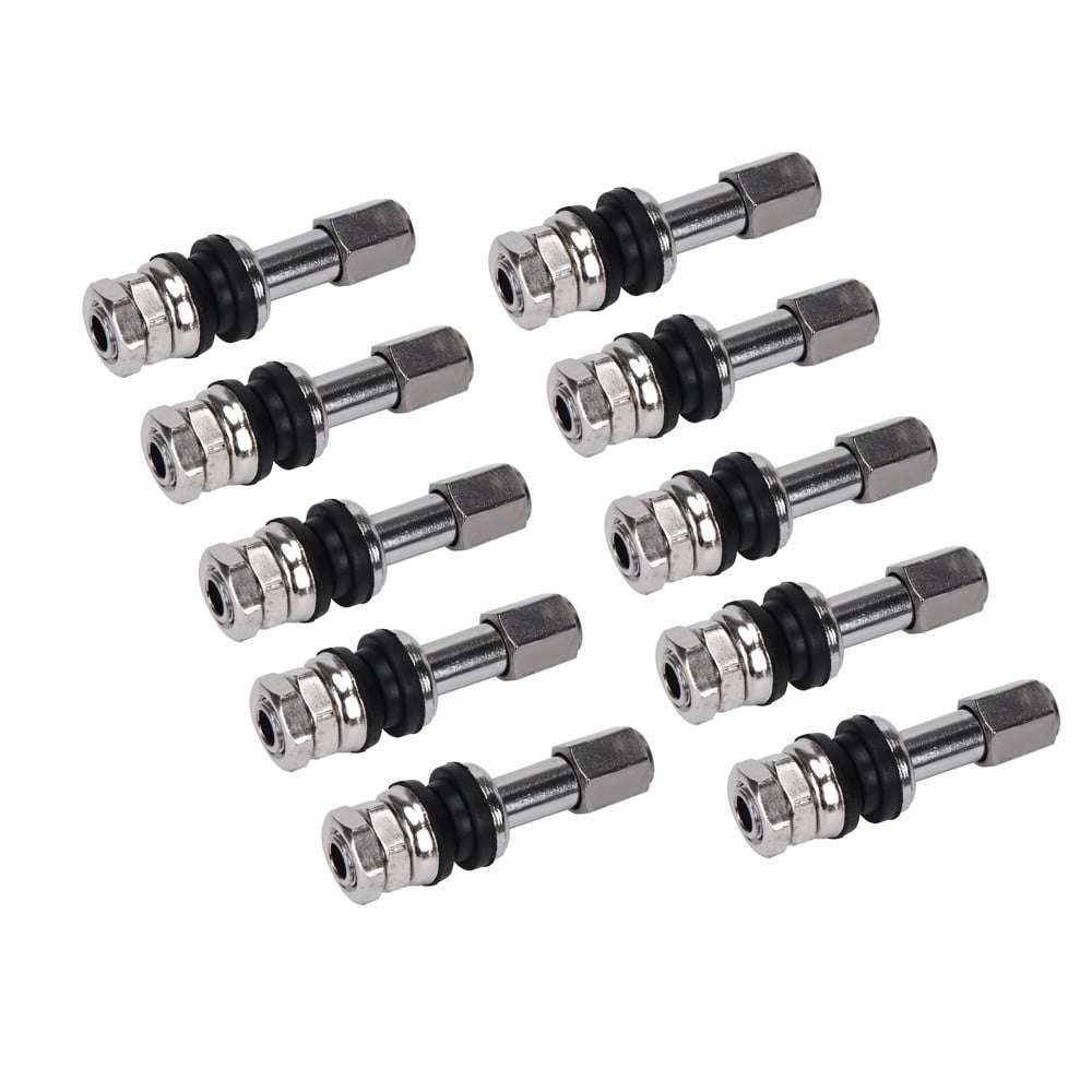BFSAUHA 10 PC TR43E Flush Mount Metal/Chrome Tire Valve Stems High ...